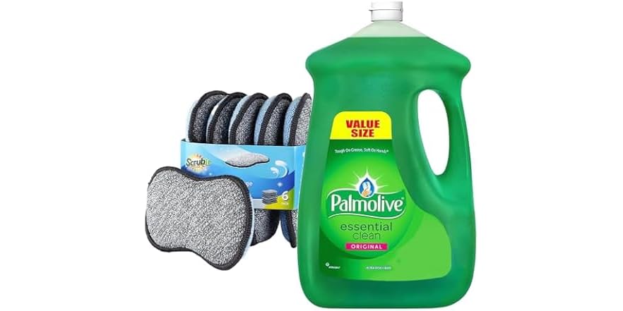 Palmolive Palmolive Dishwashing Liquid 90 oz.with Scrub Sponges