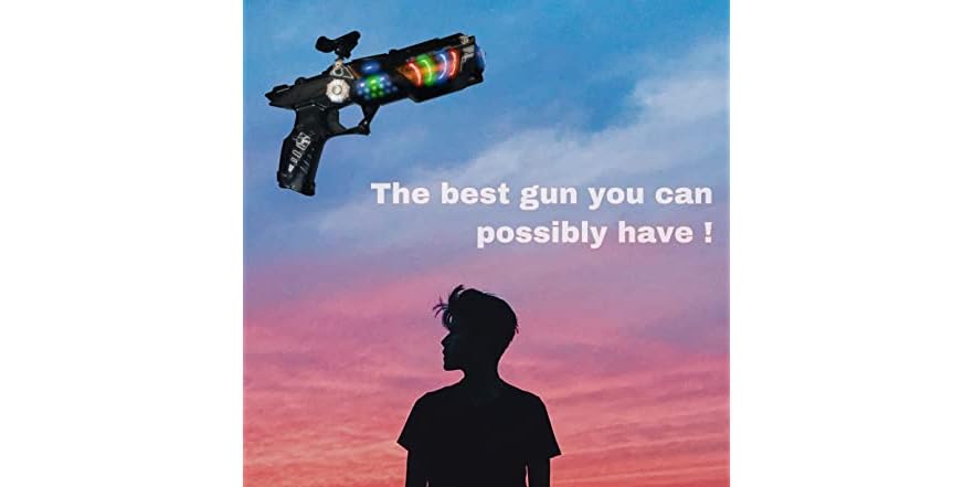 Toy Space Gun Blaster with Flashing LEDs and Sounds