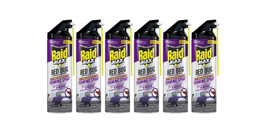 Raid Bed Bug Foam Spray, 6 Pack