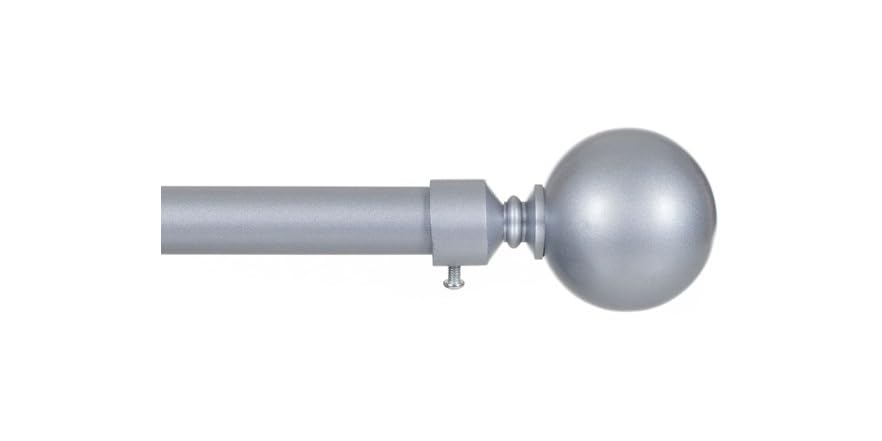 3/4" Sphere Curtain Rod 48"-86"-4 Colors