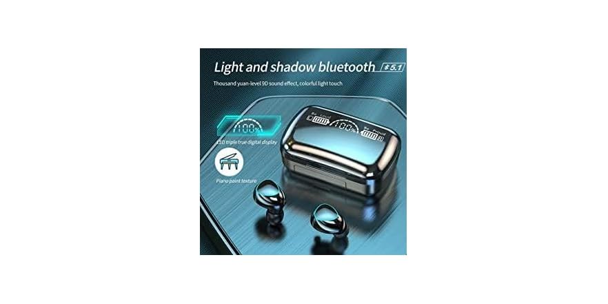 Wireless Bluetooth V5.3 Earbuds w/60H Playback