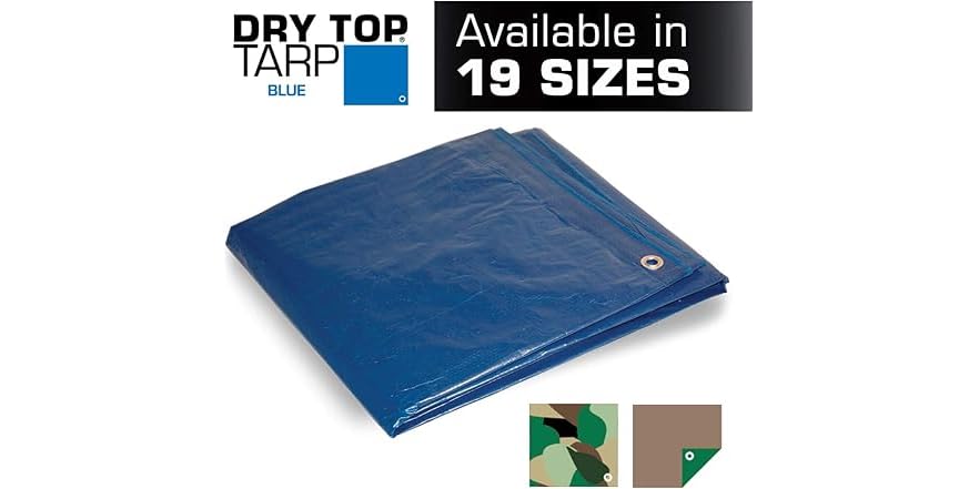 Dry Top 1620 Medium Duty Tarp, 16x20