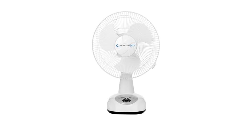 12” Rechargeable Tabletop Fan with LED