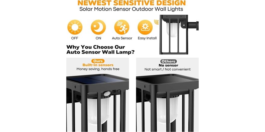 3P Elegant Outdoor Solar Light 2-Pack