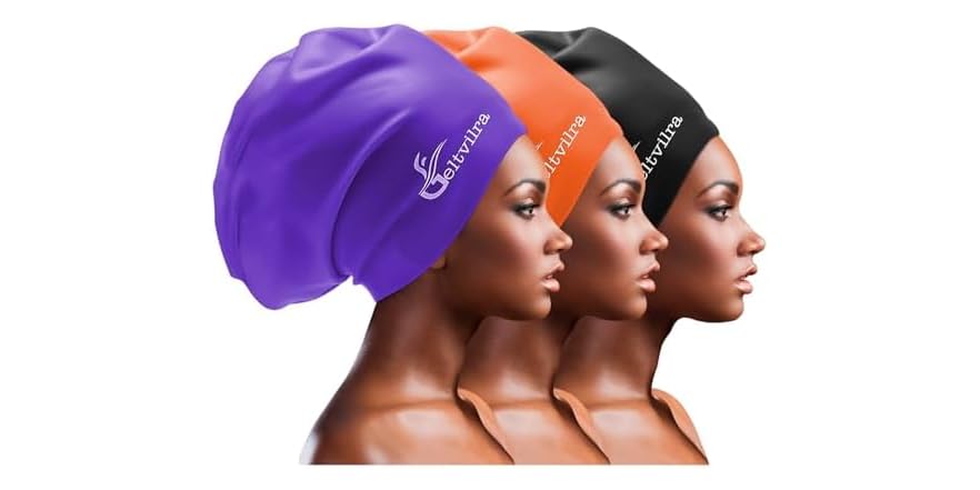 Extra Large Swim Caps for Braids- 3 Pack