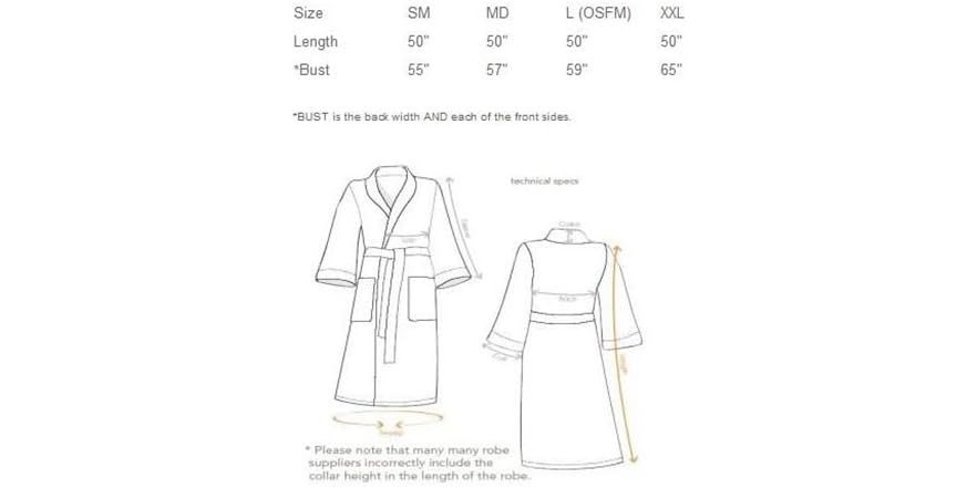 Microfiber Robe Lined in Terry, XL