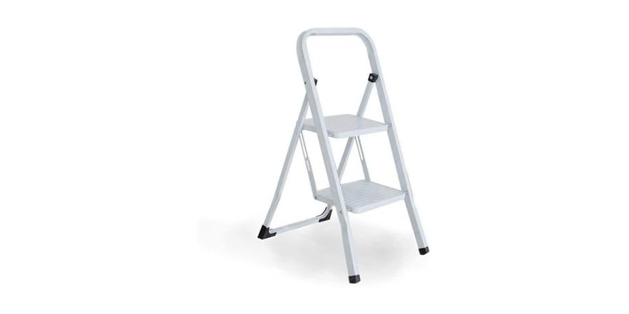 LiveBest 2-Step Ladder, White