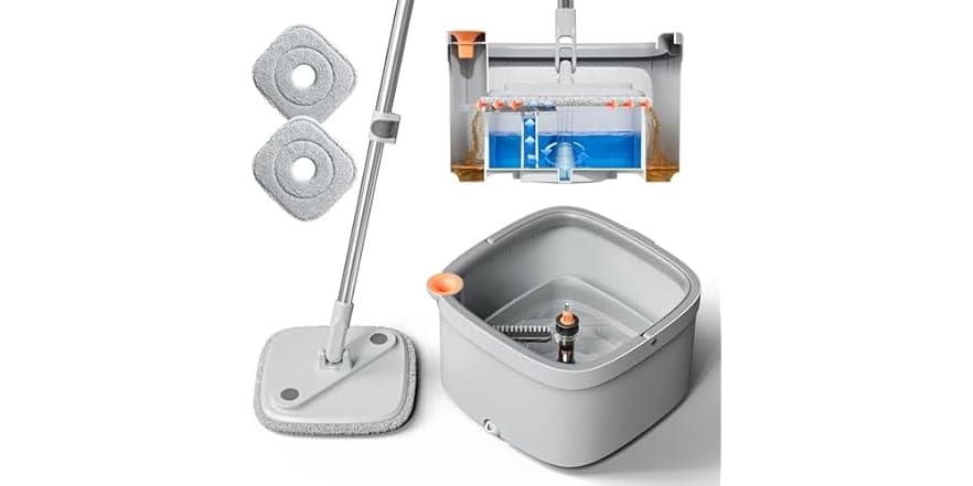 KZKR Spin Mop and Bucket Set- 2 Pad