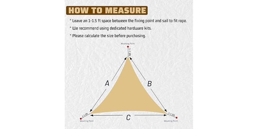 Sun Shade Triangle 8' x8' x8'