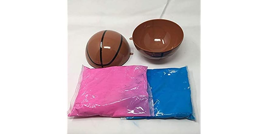 Gender Reveal Basketball, Pink and Blue