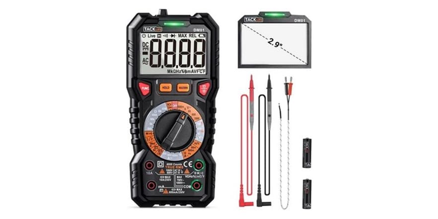 Digital Multimeter, LED Intelligent Indicator Jack