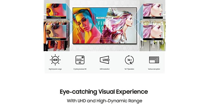 Samsung 75 Inch BE75T-H 4K PRO TV (Open Box)