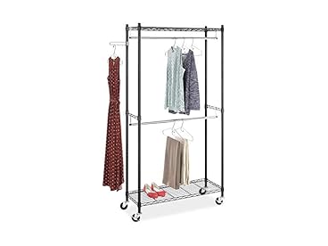 Whitmor Supreme Double Rod Garment Rack