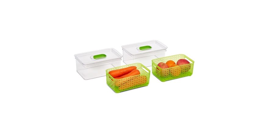 Produce Food Saving Containers w/ Vented Lids