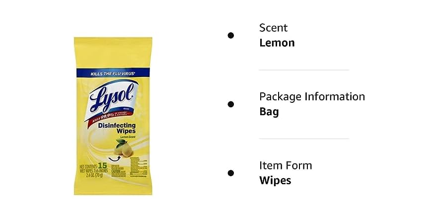 48 Packs of 15ct Lysol Disinfecting Wipes