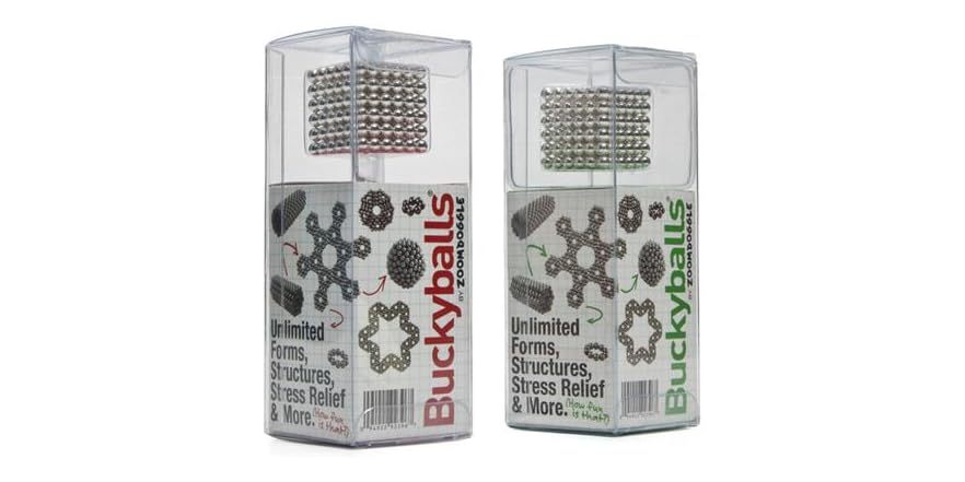 Silver Edition Buckyballs 216 Piece Magnetic Set 2-Pack with Exclusive ...