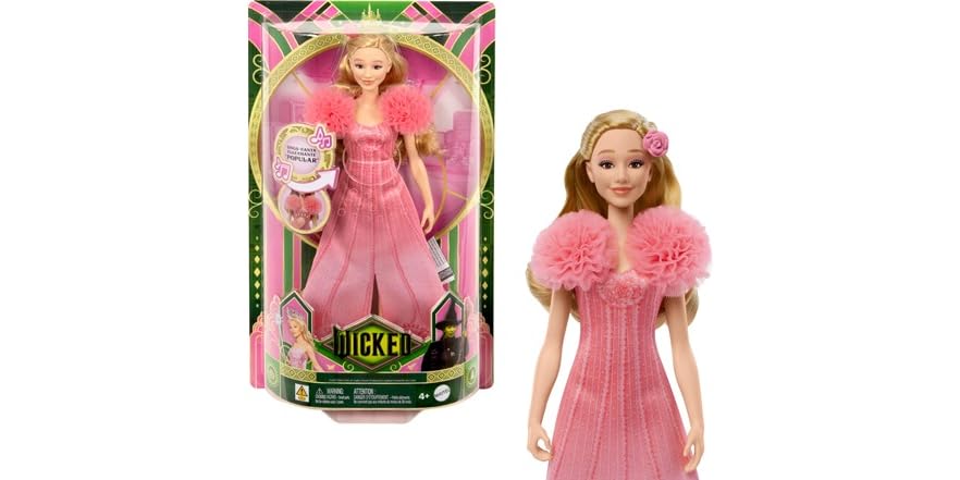Mattel Wicked Singing Glinda Fashion Doll