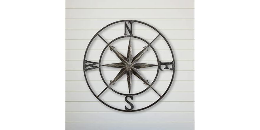 Creative Co-op Decorative Metal Compass