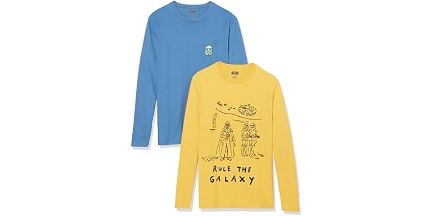 Amazon Disney Men's Long-Sleeve Pack of 2