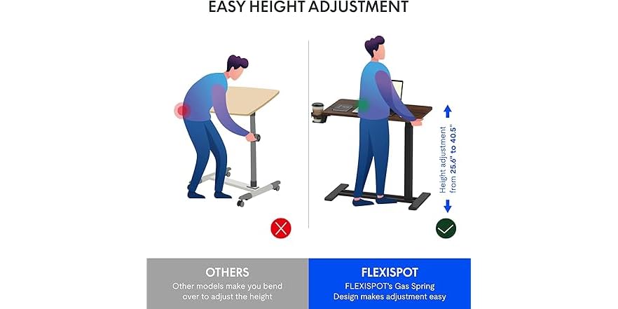 FLEXISPOT BC501824060004 Overbed Table