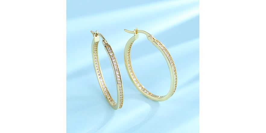 Genuine Crystal Inside Out Hoops