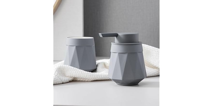 Ceramic Kitchen Soap Dispenser Grey