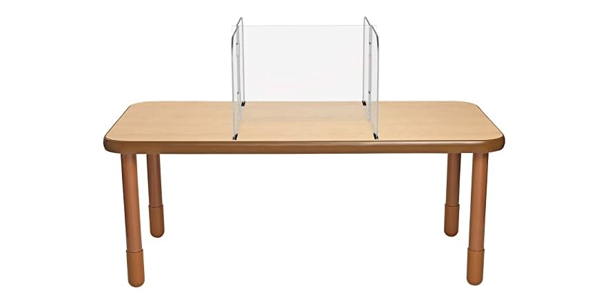 4-Zone Clear Desk Dividers for Tables