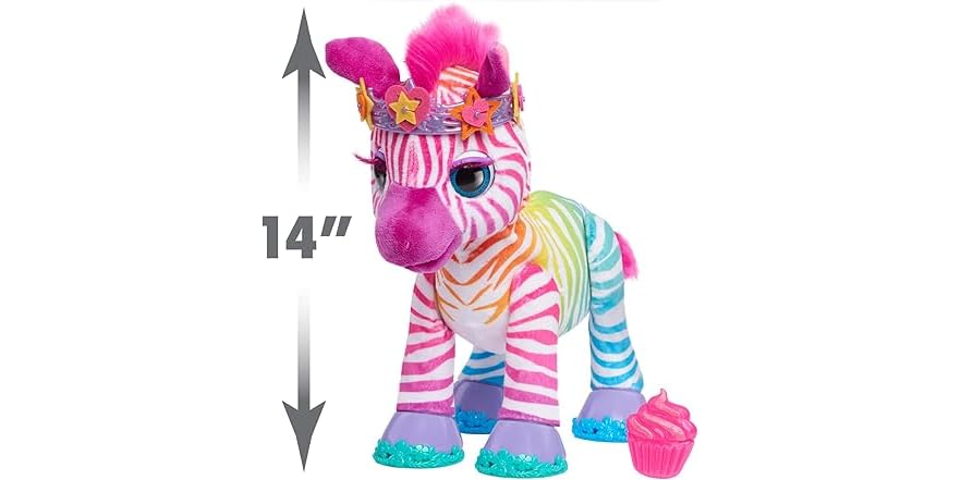 Just Play furReal Zenya My Rainbow Zebra Interactive Plus