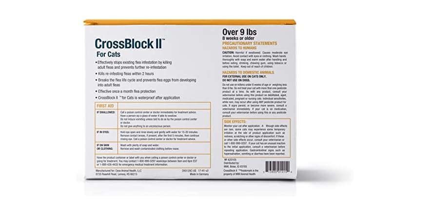 CrossBlock II Flea Preventative for Cats