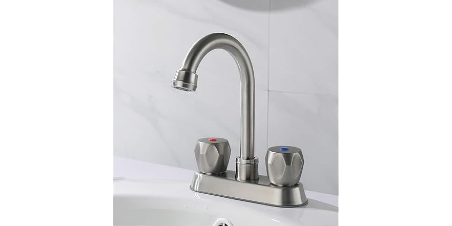 AMAZING FORCE 2 Handle Bathroom Faucet w/drain