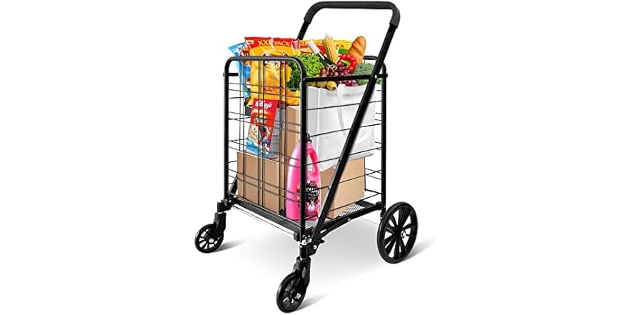 SereneLife Folding Grocery Utility Cart
