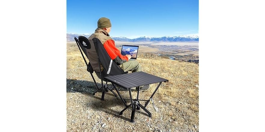 MTRVR Metal Heatproof Folding Camp Table