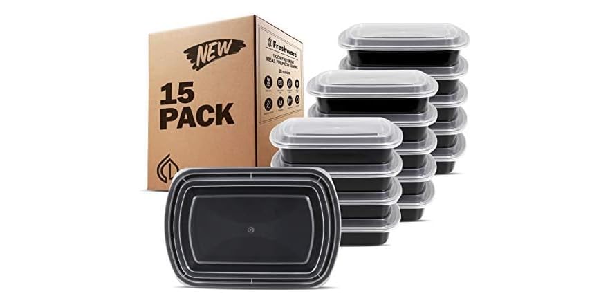 Freshware Meal Prep Containers [15 Pack]