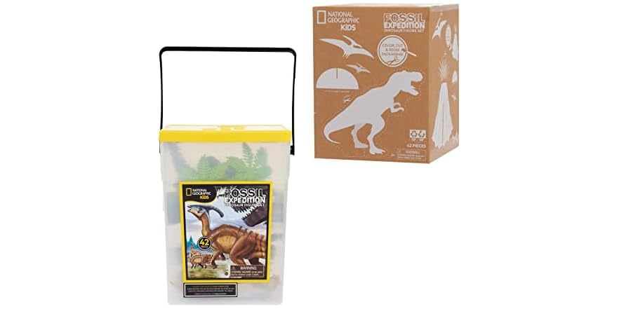 Tub of Realistic Dinosaur Toy Figures