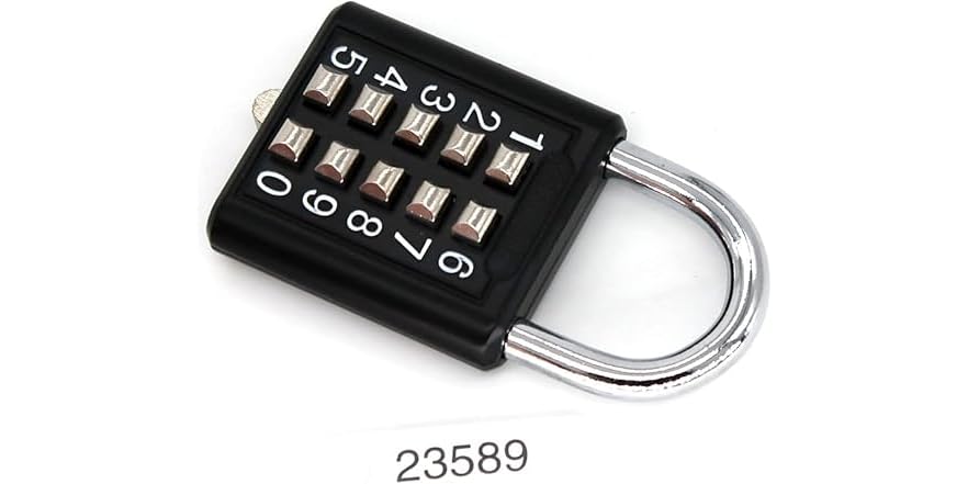 2 Pack Push Button Combination Padlock