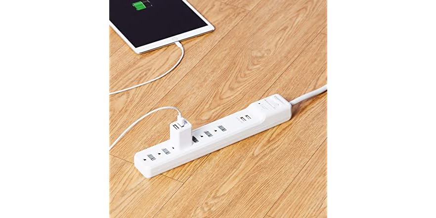Amazon Basics 6-Outlet Surge Protector Power Strip