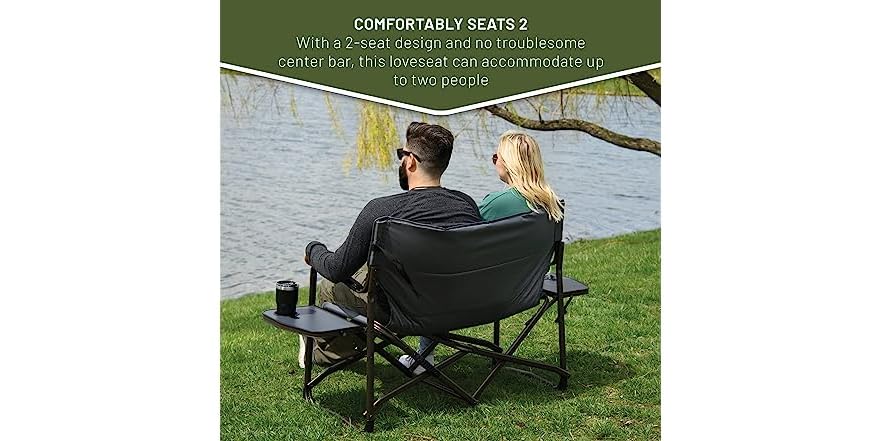 TIMBER RIDGE Folding Camping Chair Side Tables