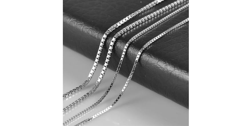 BH Sterling Silver Box Chain Necklace