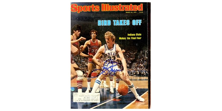 Larry Bird Signed 3/26/79 SI Magazine