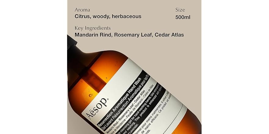 Aesop Resurrection Aromatique Handwash + Balm