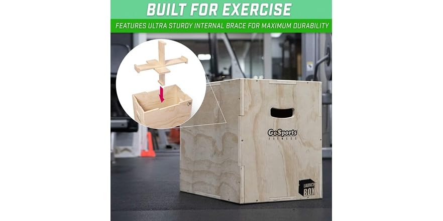 GoSports Fitness Launch Box | 3-in-1 Plyo Box