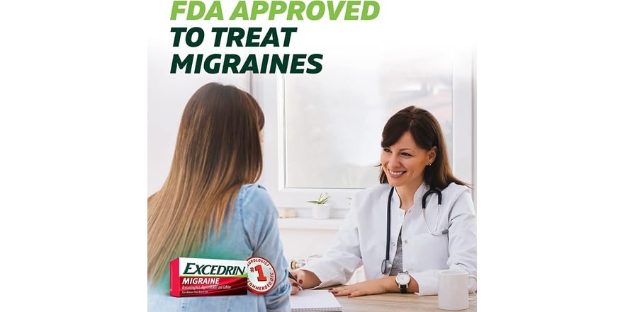 (2 Pack) Excedrin Migraine Relief Caplets