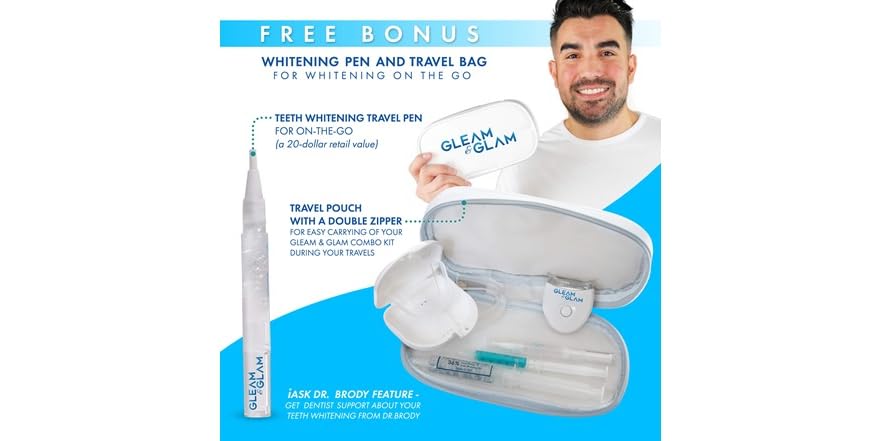 Gleam&Glam TEETHKIT Teeth Whitening Kit