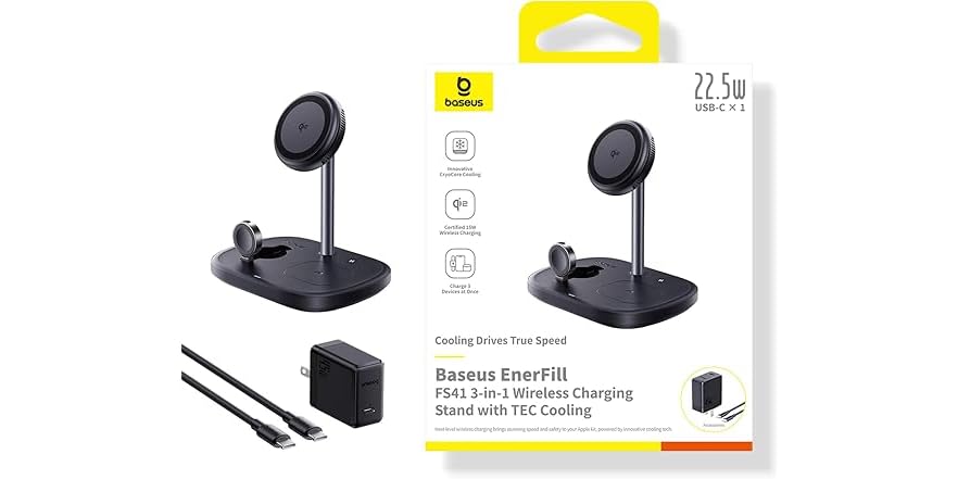 Baseus Qi2 15W 3-in-1 Wireless Charger Stand
