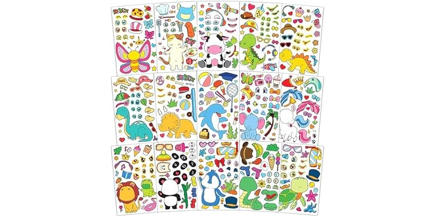 15 Sheets Make Your Own Animal Stickers