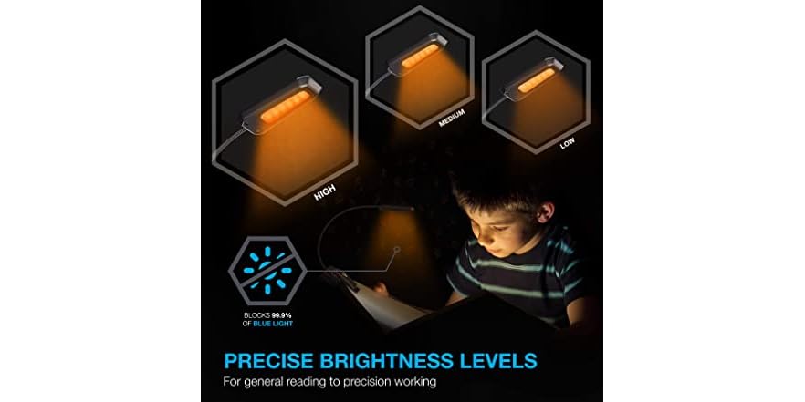 Vont Book Light Pro, Warm Amber Light