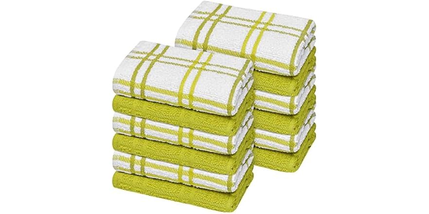 Oakias 12 Pack Terry Dish Cloths