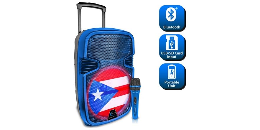 Rechargeable 12" Puerto Rico Speaker