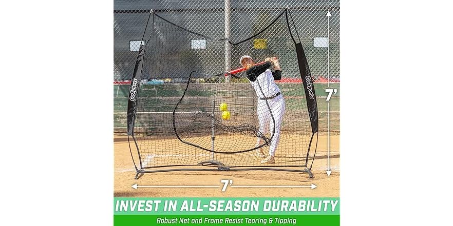 GoSports Team Tone 7 x 7 ft Baseball Net