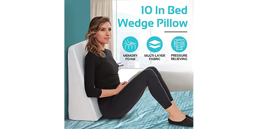 AllSett Health 10" Bed Wedge Pillow